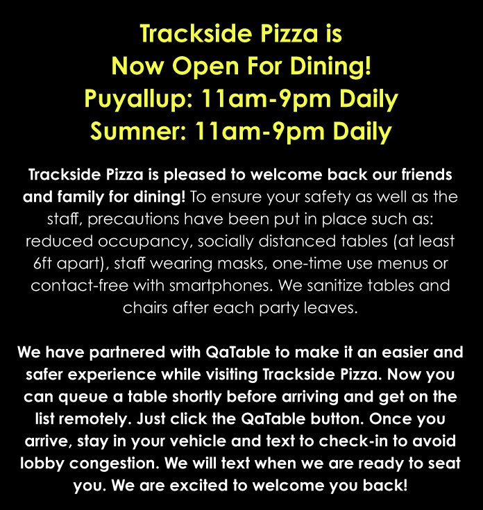 Trackside Pizza | Puyallup | Sumner | Order Your Pizza Online!
